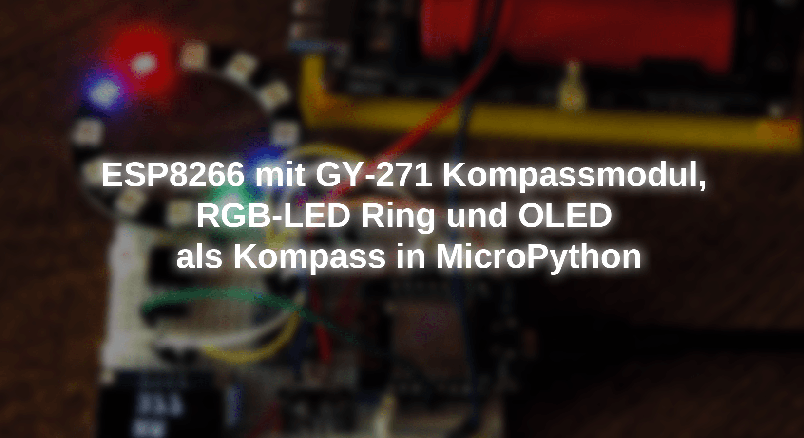 ESP8266 with GY-271 compass module, RGB LED ring and OLED as compass i