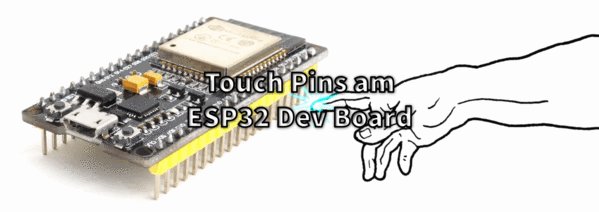 Touch Pins am ESP32 Dev Board projekt von az-delivery.de