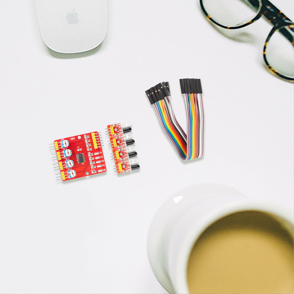 4-channel infrared lines reflection Tracking-smart sensor module set ...