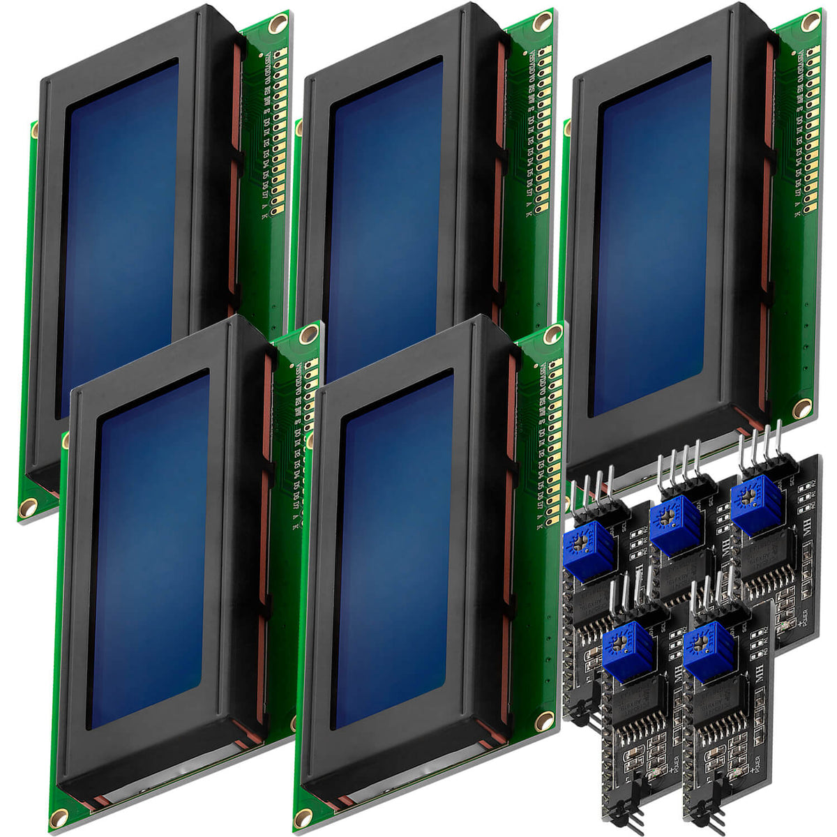 HD44780 2004 LCD Display Bundle 4x20 characters with I2C interface